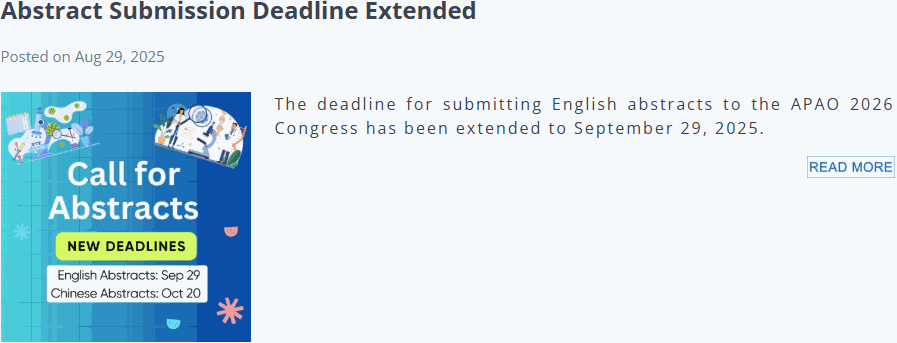 APAO® 2026 – The 41st Asia-Pacific Academy of Ophthalmology Congress