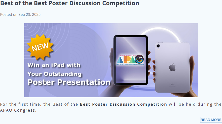 APAO® 2026 – The 41st Asia-Pacific Academy of Ophthalmology Congress